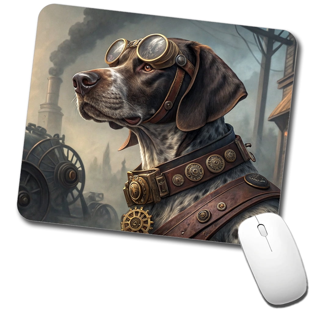 German Shorthaired Pointer Dog Steampunk Mouse Pad Low Profile Gaming ...