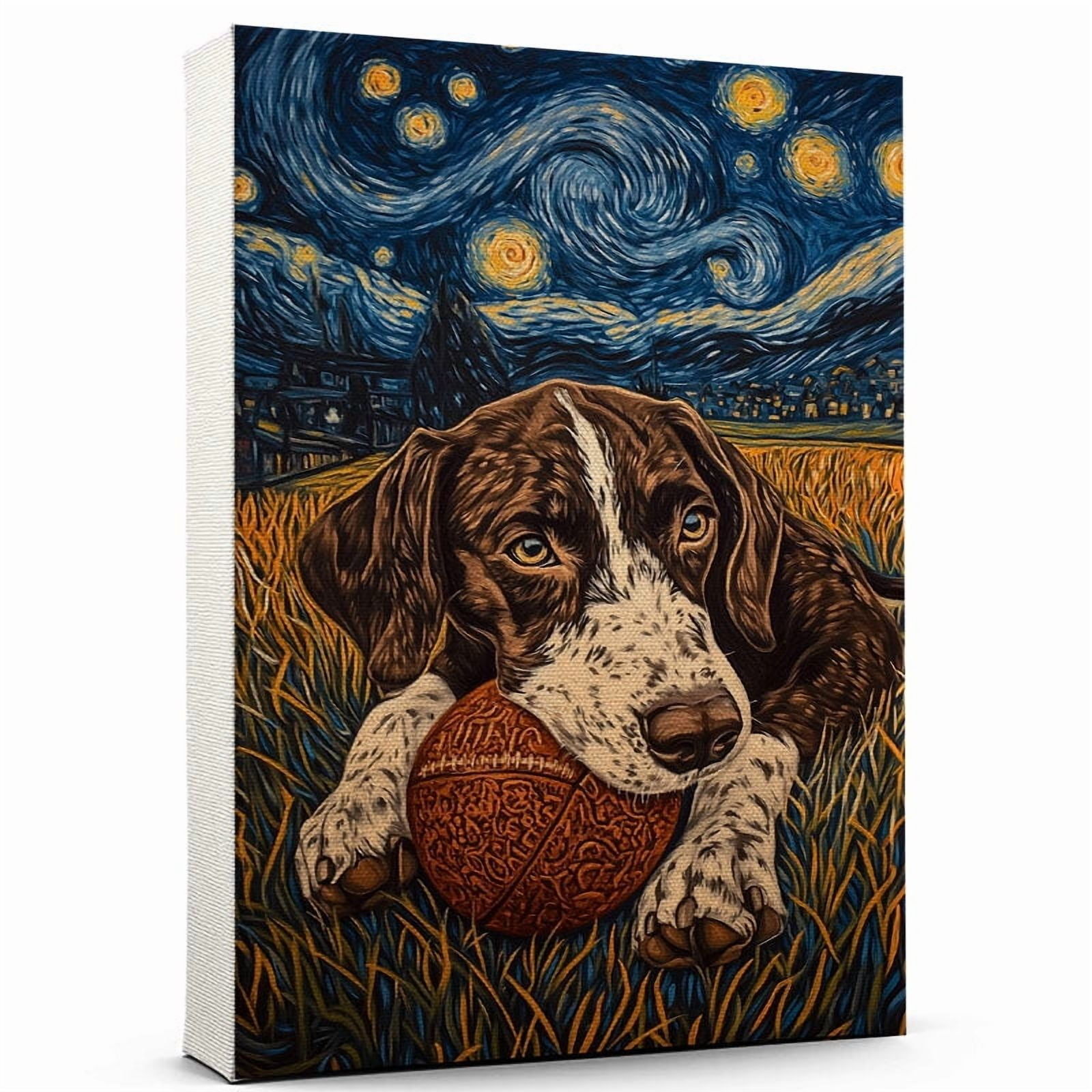 German Shorthaired Pointer Dog Stretched Canvas Size 8x12 – Funny ...