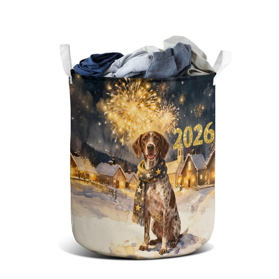 German Shorthaired Pointer Happy New Year 2026 with Fireworks on New ...