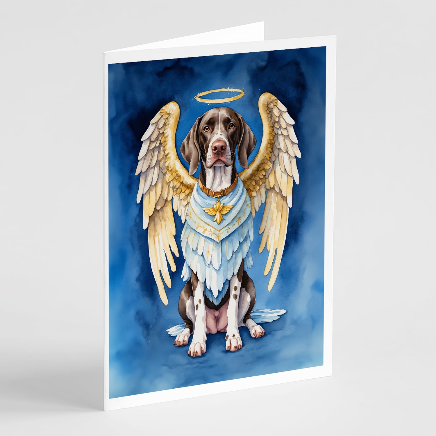 German Shorthaired Pointer My Angel Greeting Cards Pack of 8 7 in x 5 ...