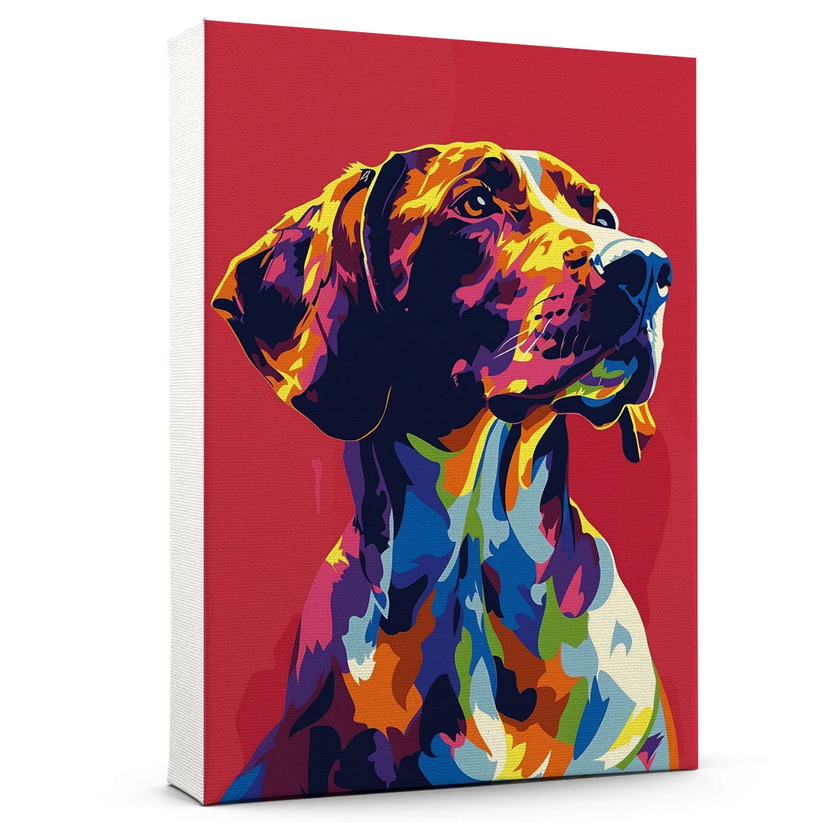 German Shorthaired Pointer Poster Wall Art - Colorful Dog Canvas Wall ...