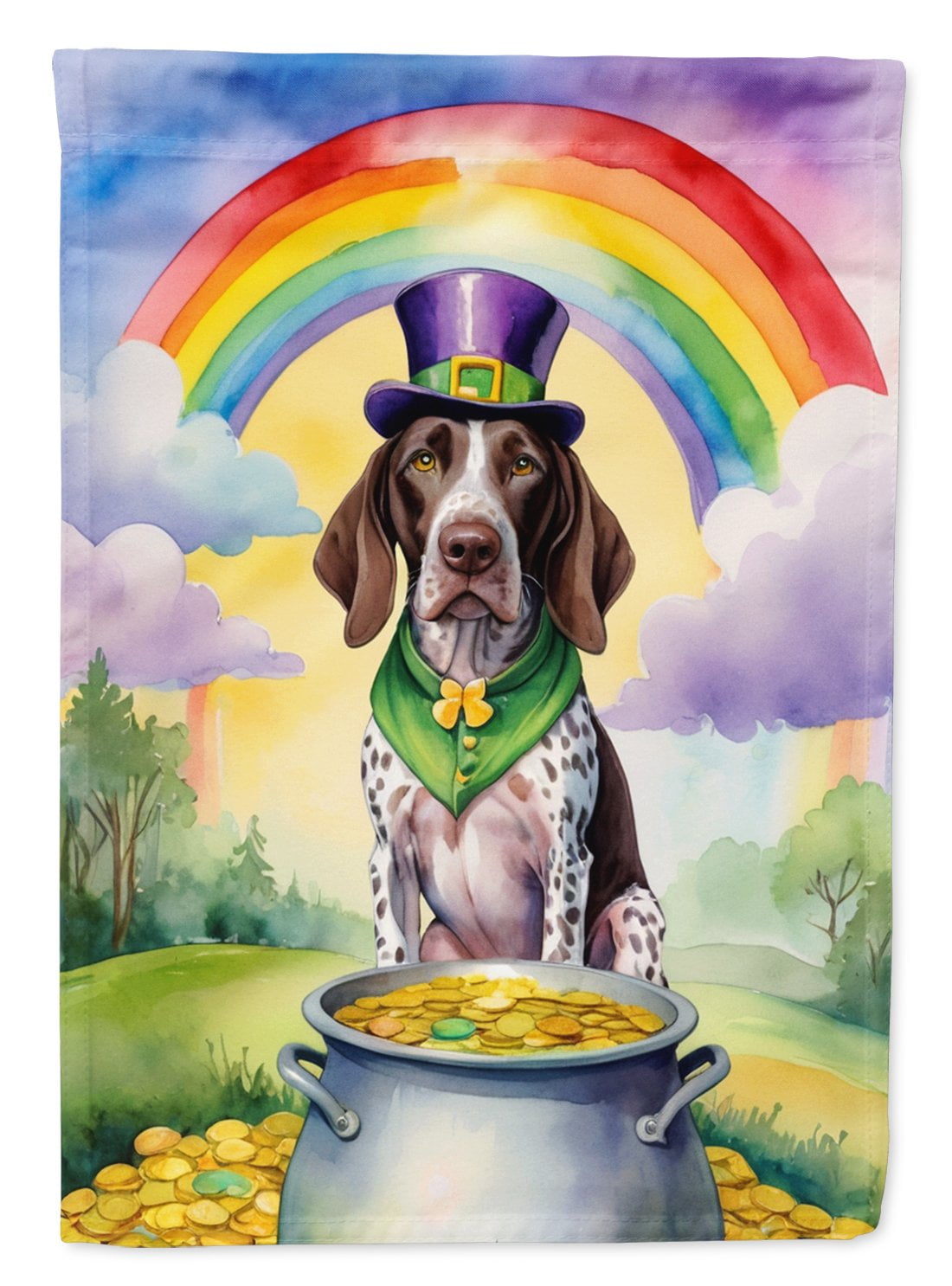 German Shorthaired Pointer St Patrick's Day House Flag 28 in x 40 in ...