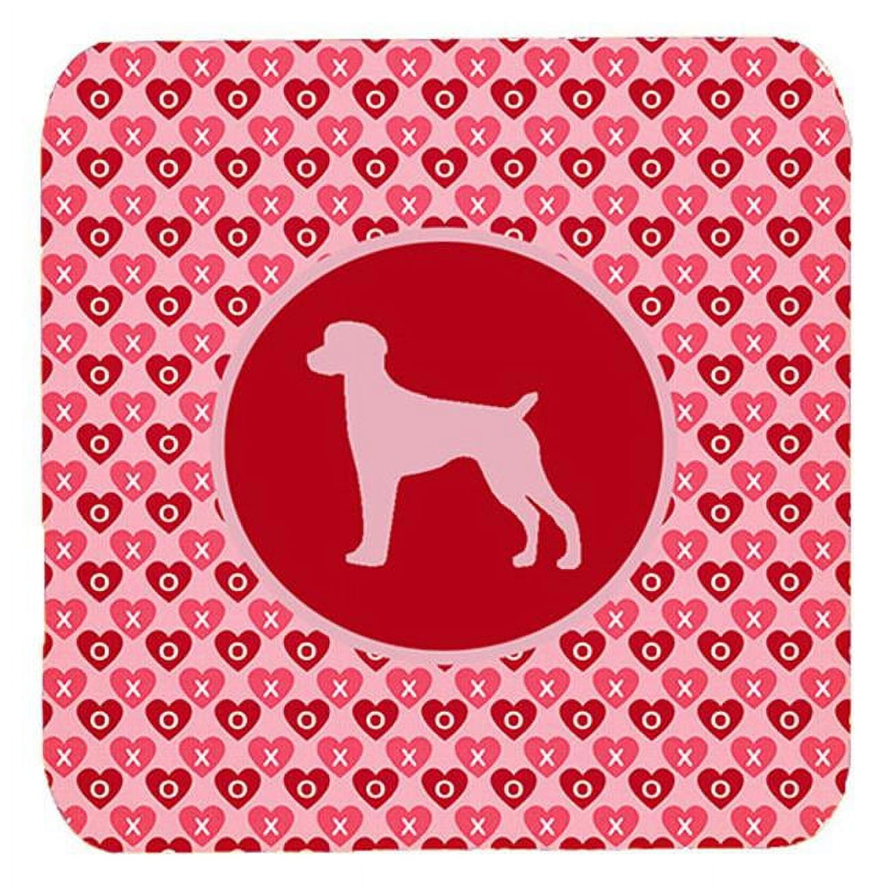 German Shorthaired Pointer Valentine Hearts Foam Coasters - Set 4, 3.5 ...