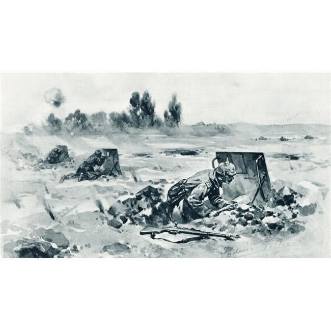 German Soldiers Using Trench Shields to Protect Them From Enemy Fire ...