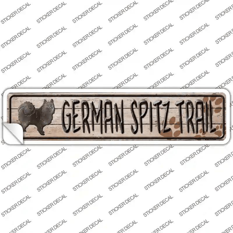 German Spitz Trail Novelty Narrow Sticker Decal Large - Walmart.com