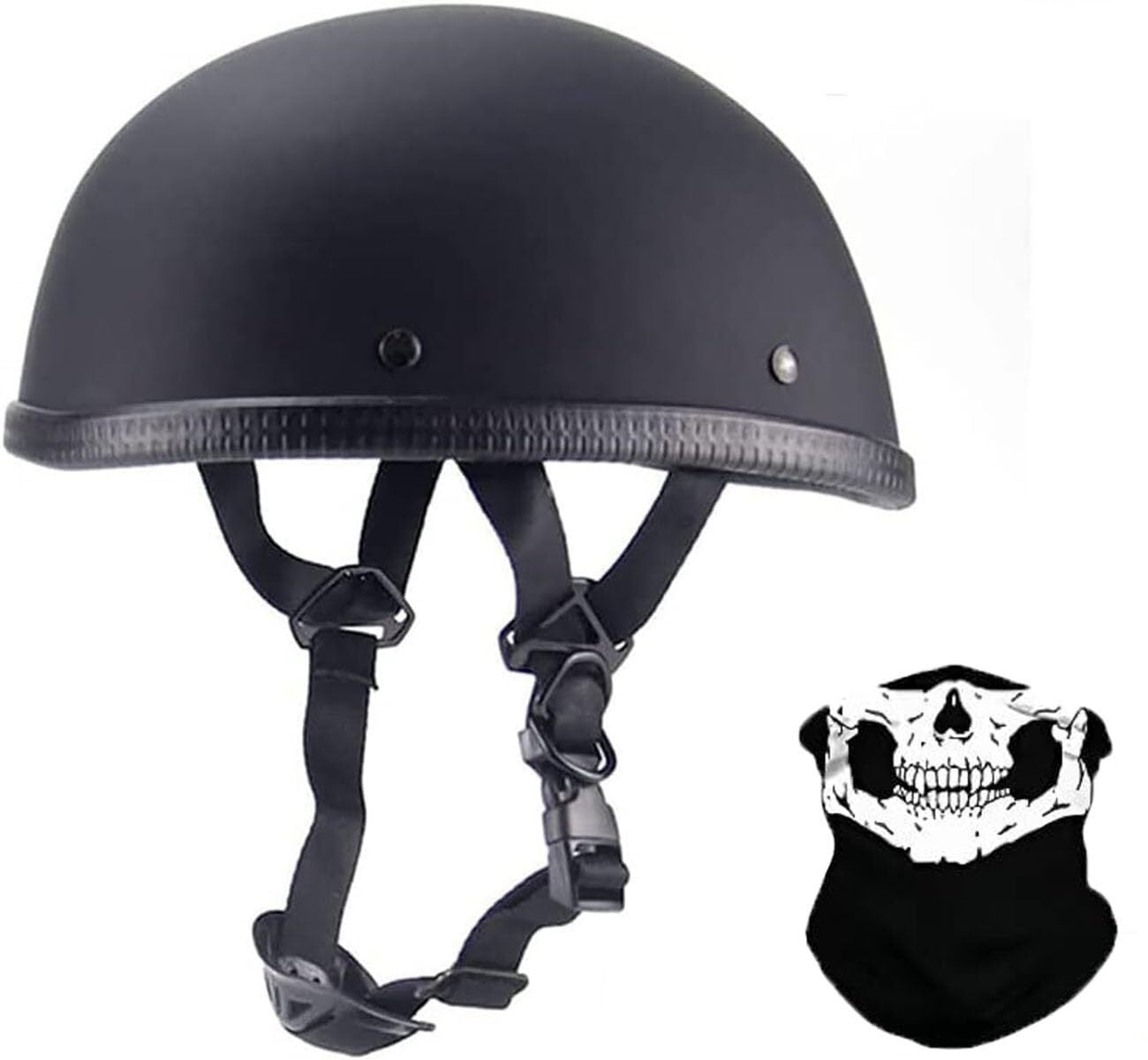 German Style Open Face Road Riding Beanie Helmet Low Profile Chopper ...
