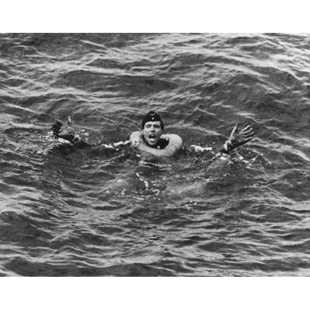 German Submariner From U-175 Has A Life Ring Around His Neck. He ...