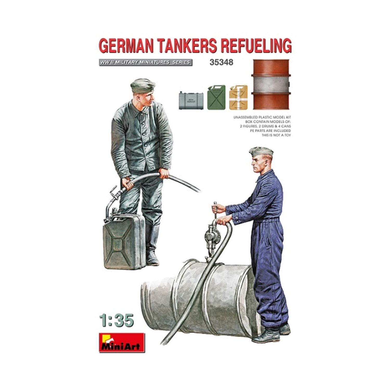 MiniArt Models German Tankers Refueling w/Drum Cans New - Walmart.com