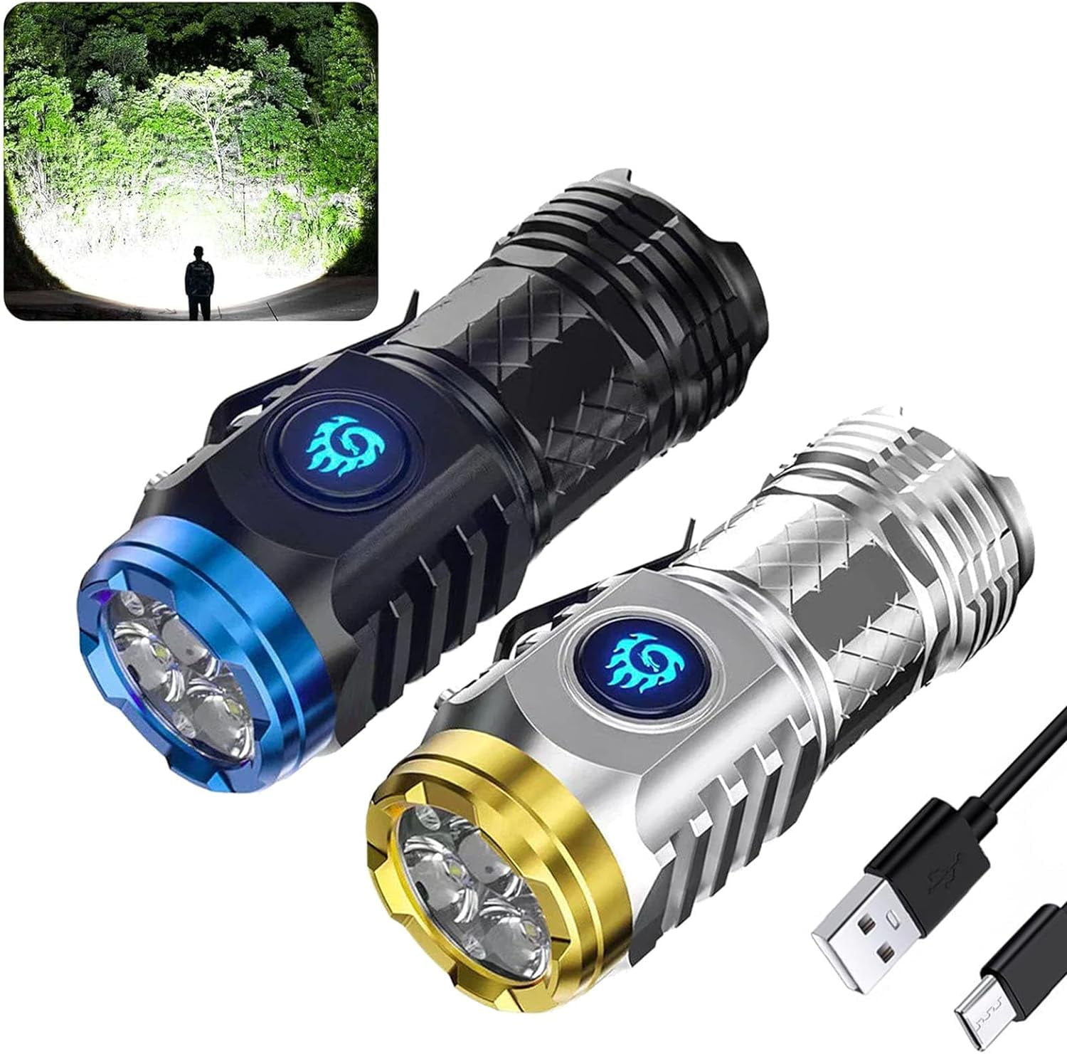 German Three-Eyed Monster Mini Flash Super Power Flashlight ...