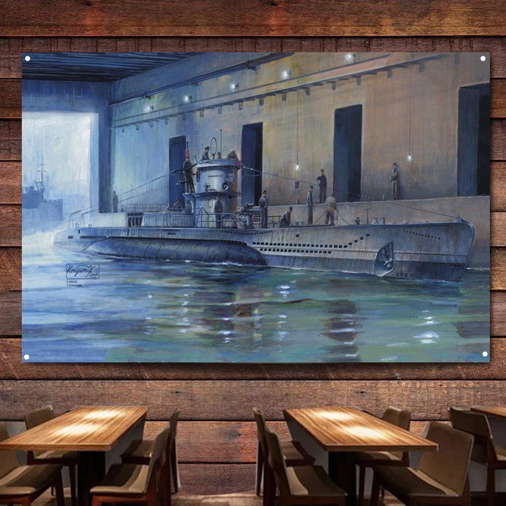 German U-Boat Type VII D Minenleger Submarine Posters & Prints Tapestry ...