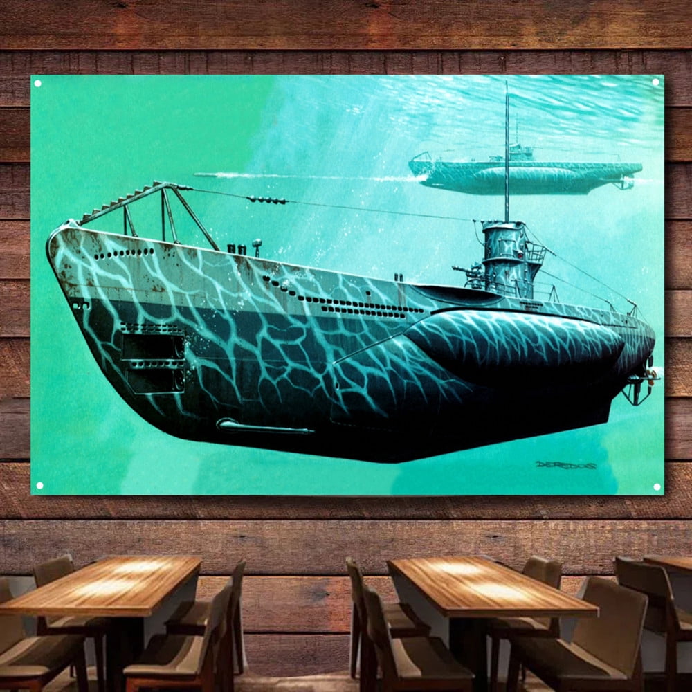 German U-Boot U-570 Type VIIC Submarine Posters & Prints Tapestry Navy ...