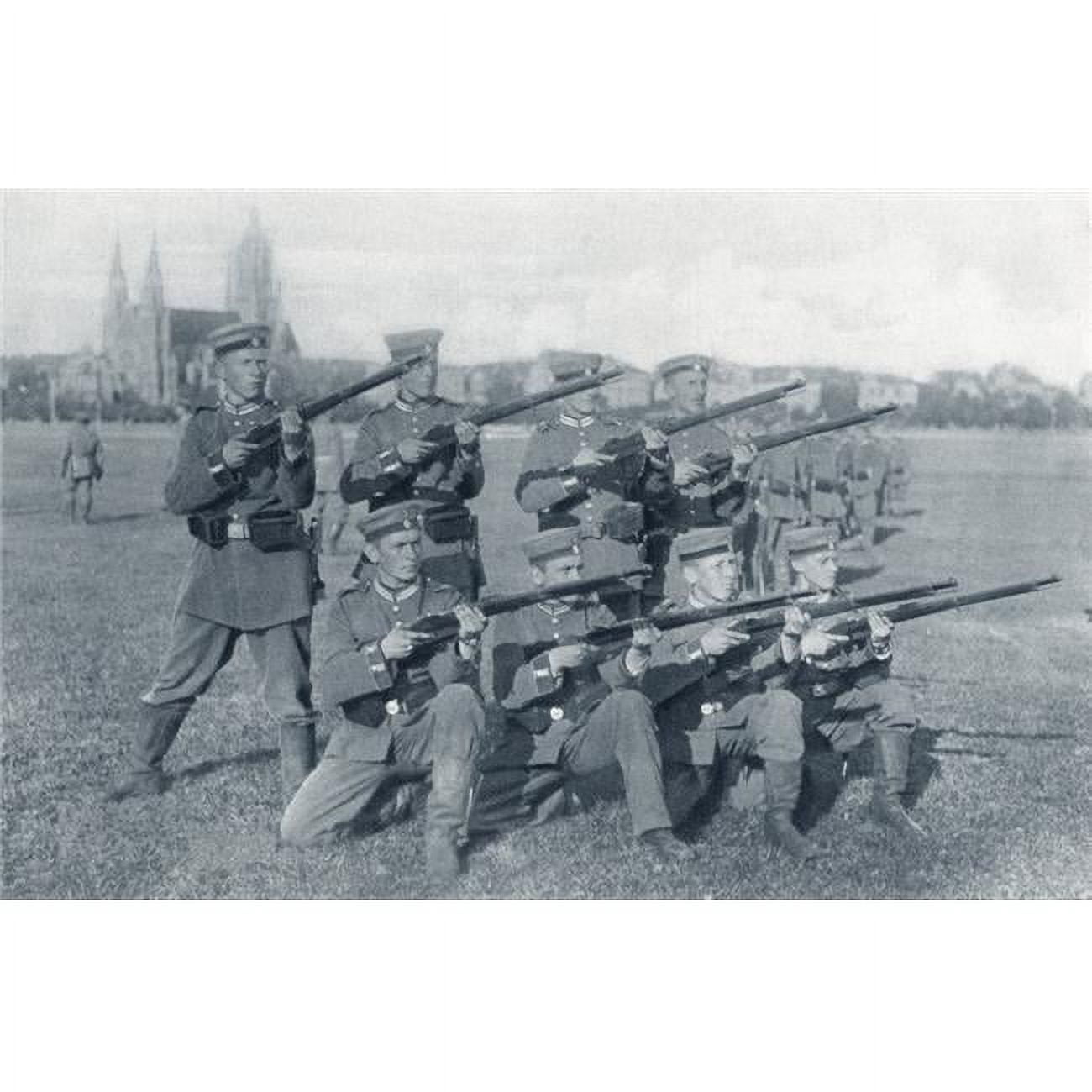 German Volunteers At Drill During World War I From The Illustrated War ...