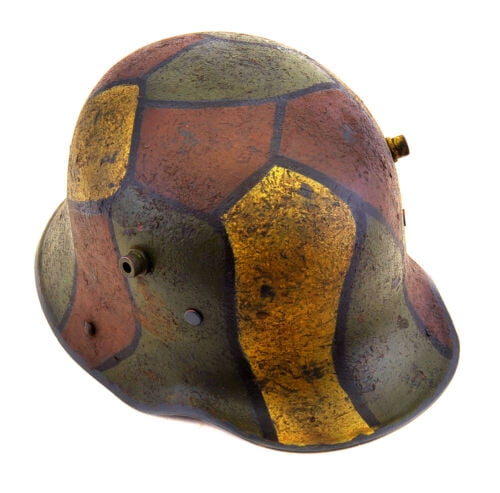 German WW1 M1916 Stahlhelm Helmet with Hand Aged Camouflage - Walmart.com