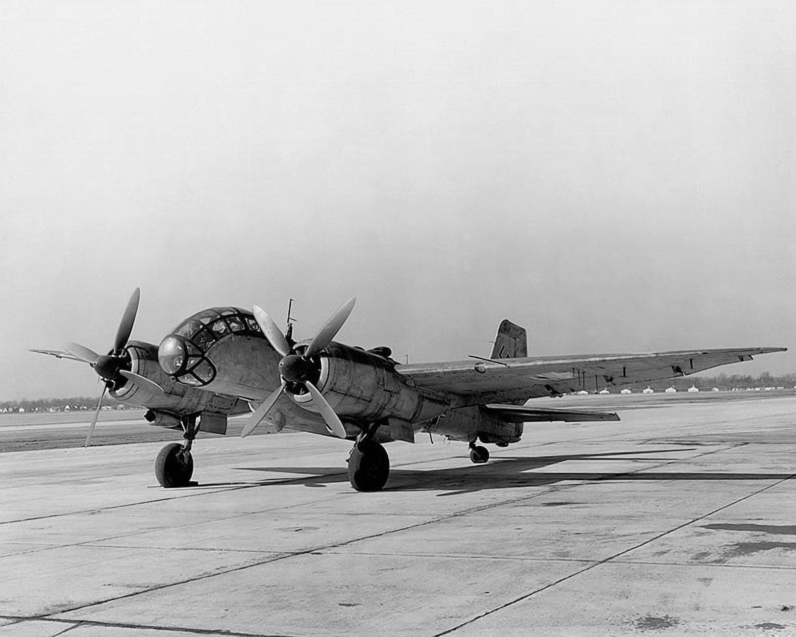 German WWII Aircraft Junkers JU 388 - 24x36 Inch Laminated Aviation ...