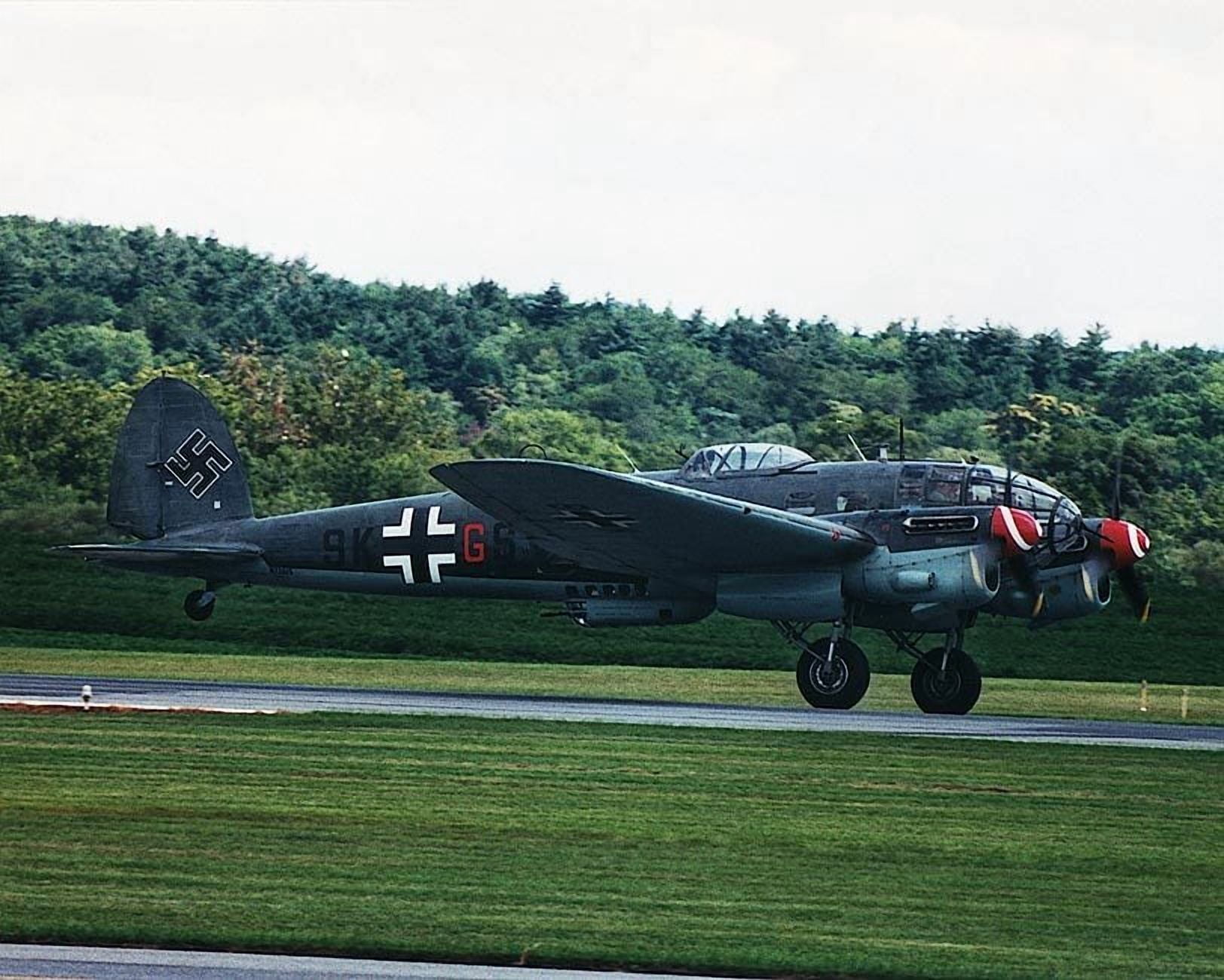 German WWII Heinkel HE-111 Bomber Take-Off - 20x30 Inch Glossy ...