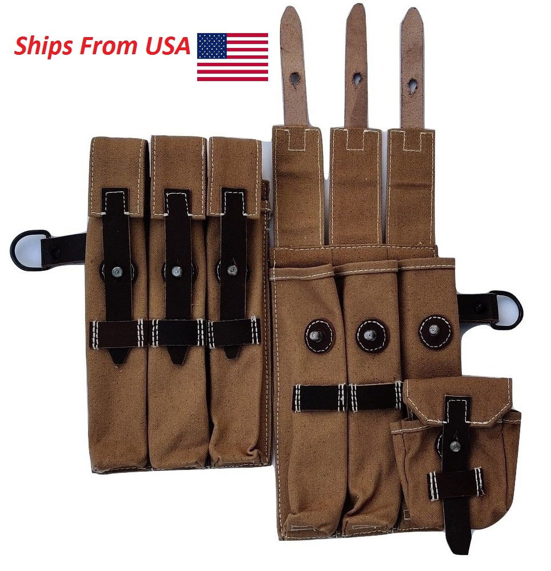 Warcraft Exports Beige Canvas MP40 Wehrmacht Magazine Pouch Set ...