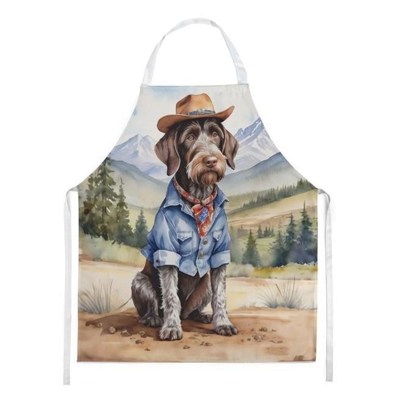 German Wirehaired Pointer Cowboy Welcome Apron 27 in x 30 in - Walmart.com