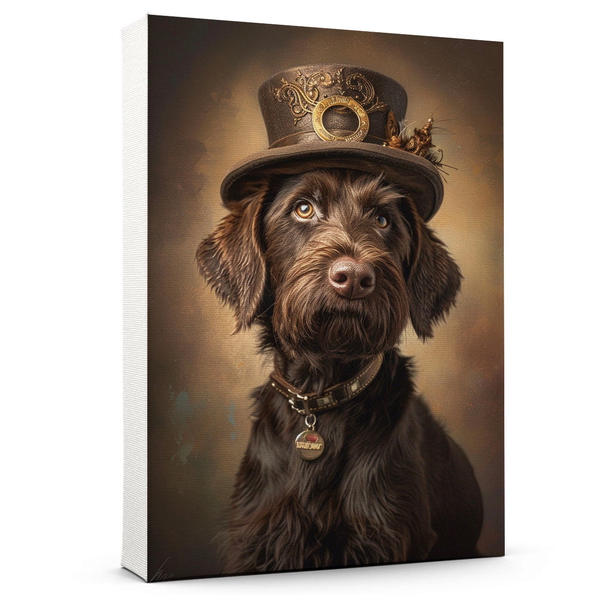 German Wirehaired Pointer Dog Canvas Painting Canvas Art Prints ...