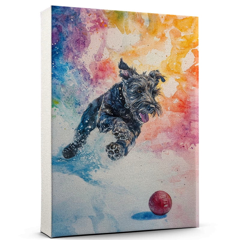German Wirehaired Pointer Dog Stretched Canvas Size 8x12 – Ice Hockey ...
