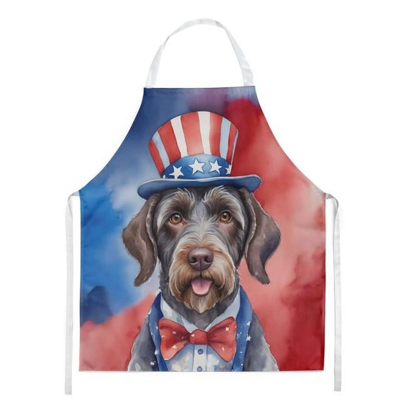 German Wirehaired Pointer Patriotic American Apron 27 in x 30 in ...