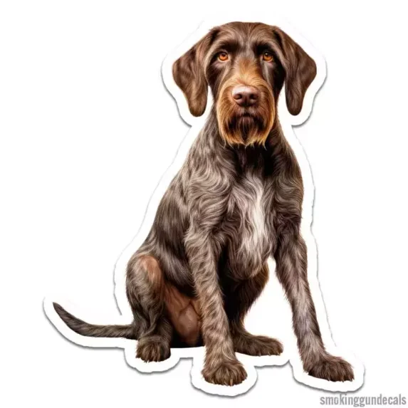 German Wirehaired Pointer Sticker Indoor Outdoor Phone Decal Water Bottle Stickers Car Decals ...
