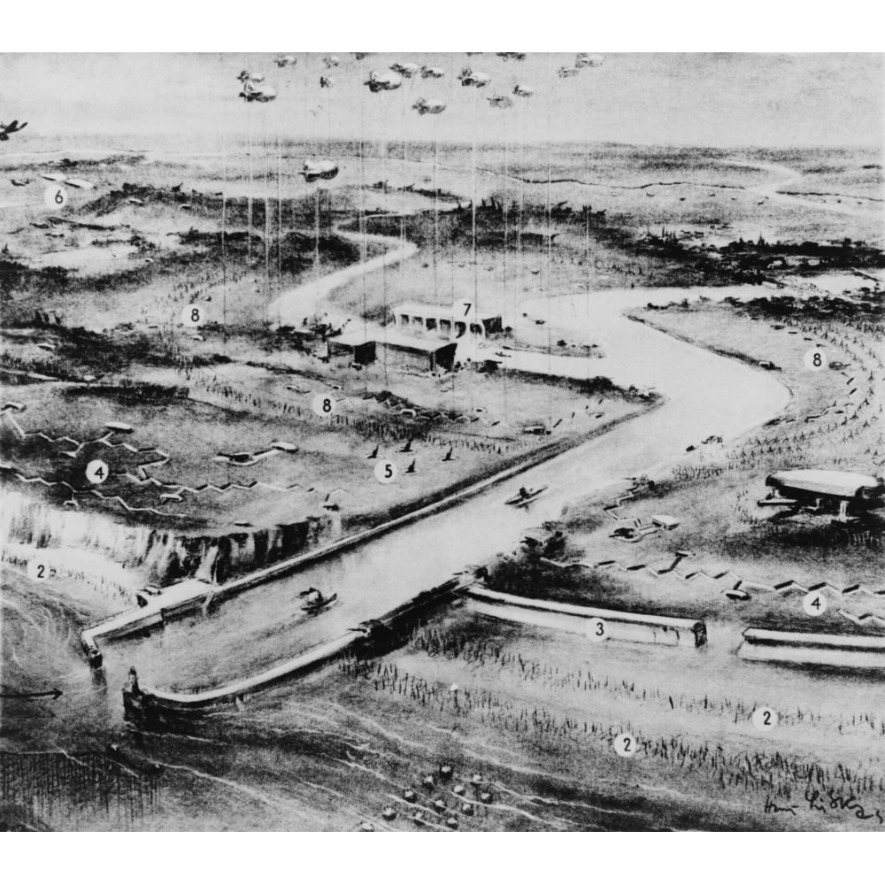 German World War 2 Drawing For Defenses Against An Amphibious Allied ...