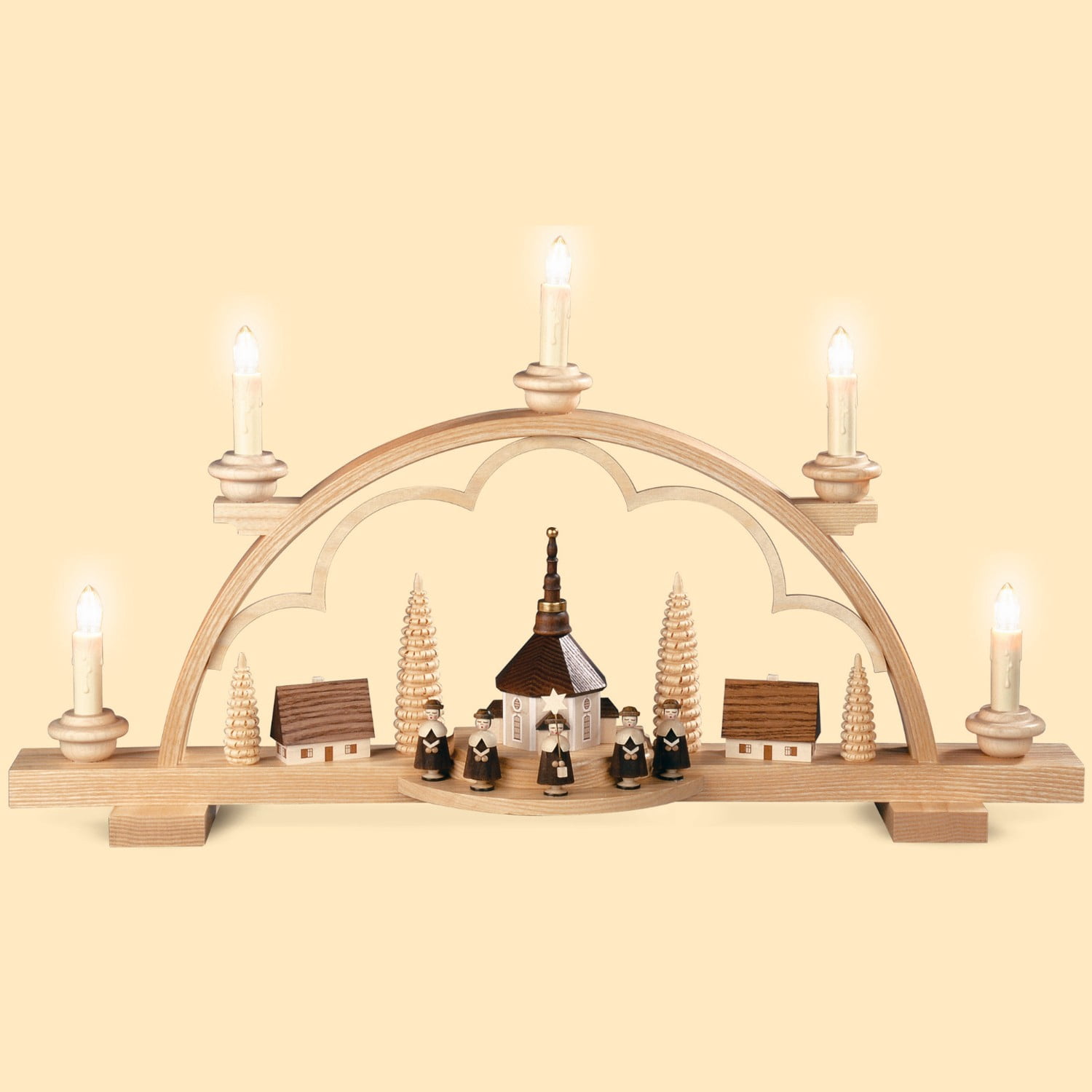 German candle arch Carolers small village, length 57 cm / 22 inch ...