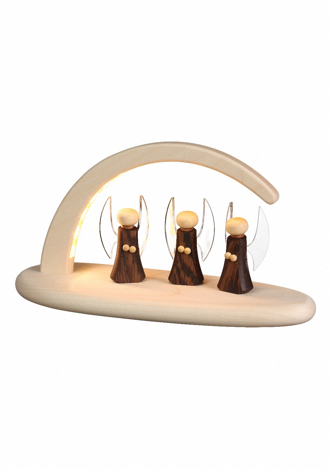 German candle arch, length 24 cm / 10 inch, natural, electrically ...