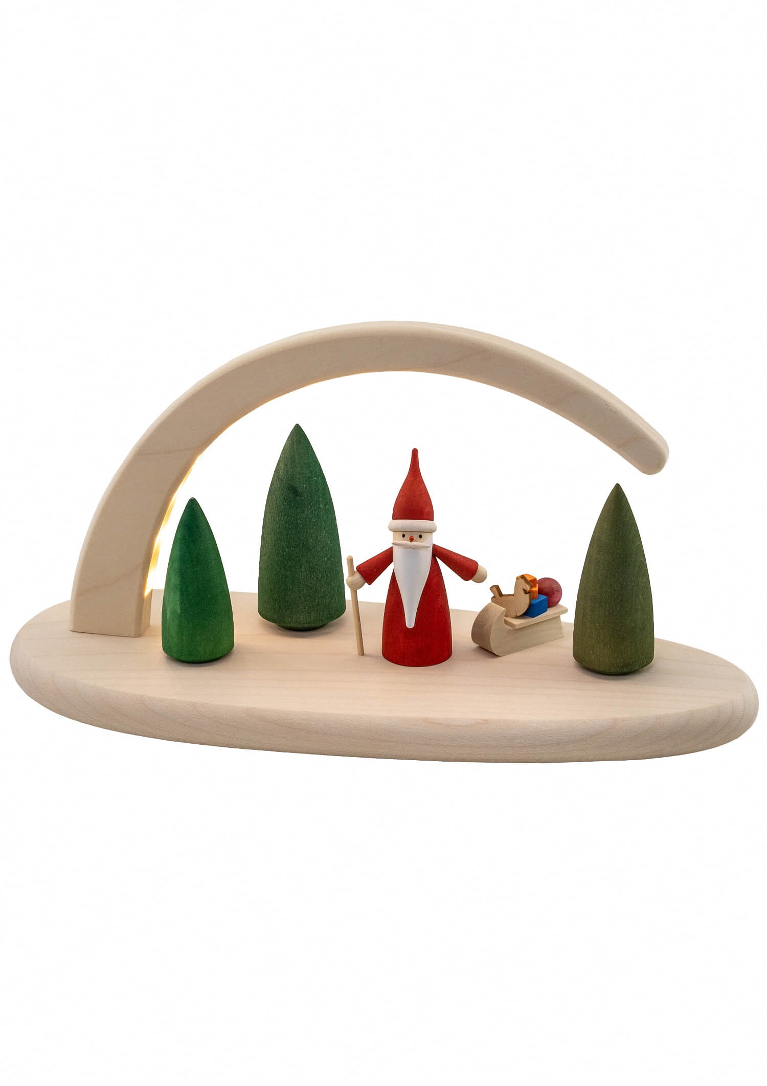 German candle arch, length 24 cm / 10 inch, natural, electrically ...