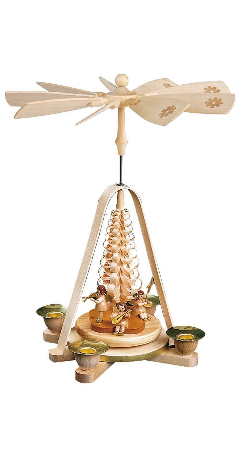 German christmas pyramid Angels, height 28 cm / 11 inch, natural ...