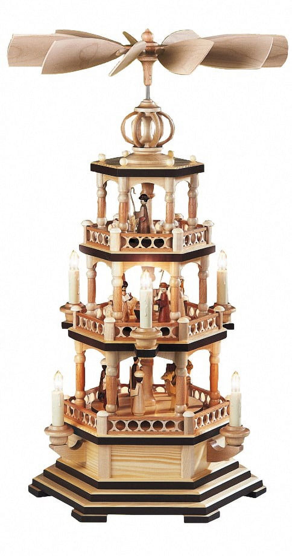 German christmas pyramid Christmas story, 3-tier, height 58 cm / 23 ...