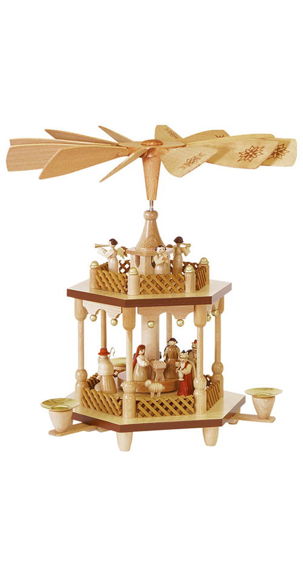 German christmas pyramid Nativity scene, 1-tier, height 25 cm / 10 inch ...