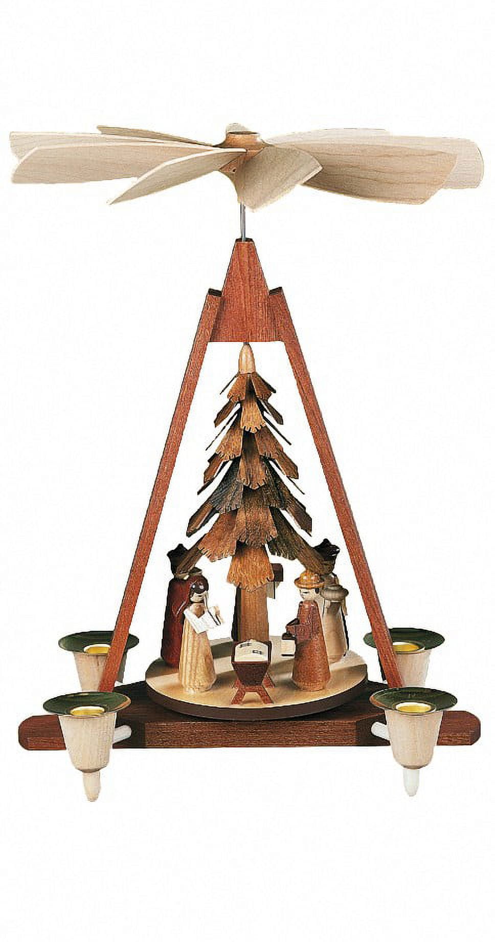 German christmas pyramid Nativity scene, 1-tier, height 30 cm / 12 inch ...