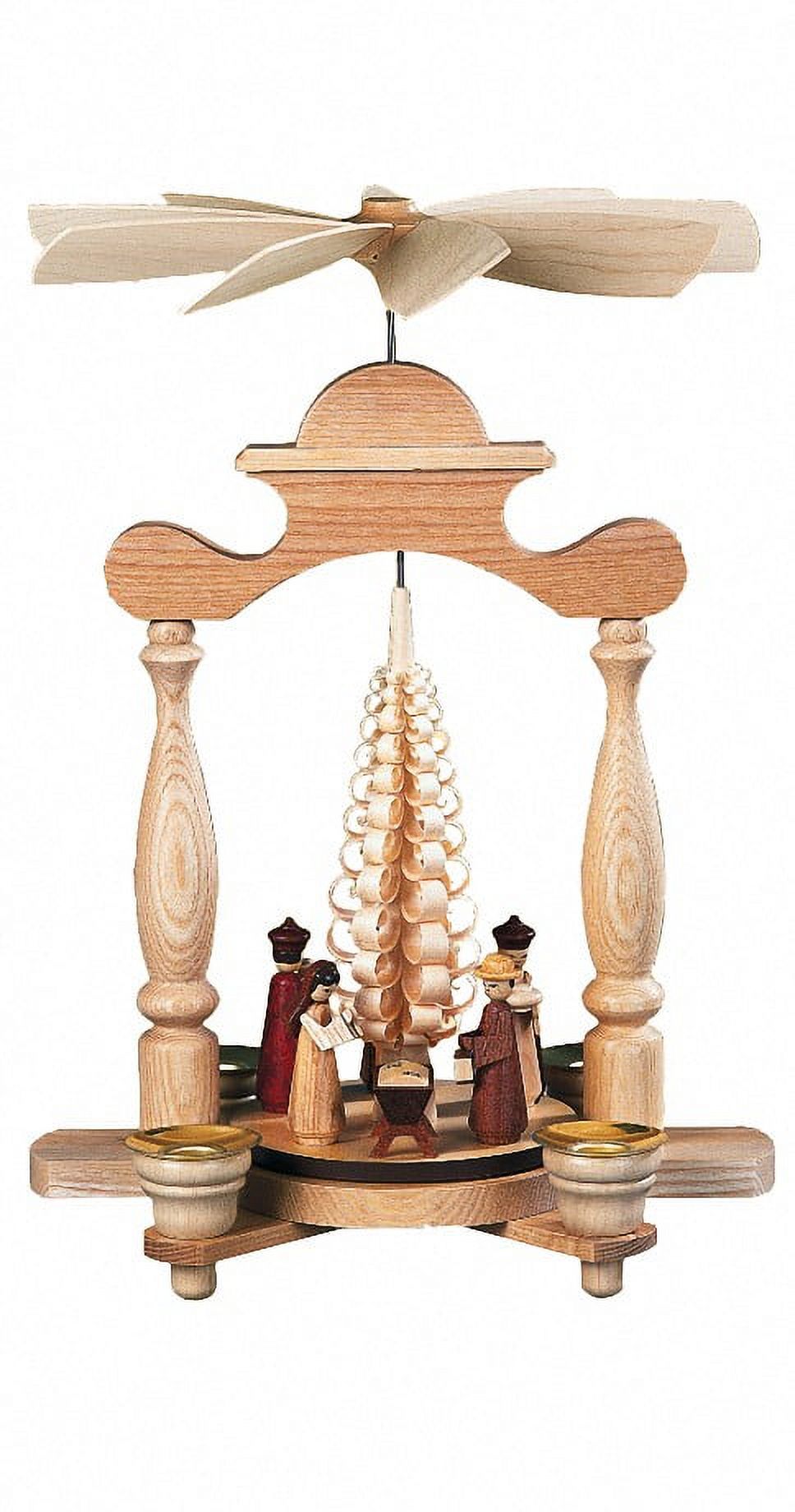 German christmas pyramid Nativity scene, 1-tier, height 30 cm / 12 inch ...