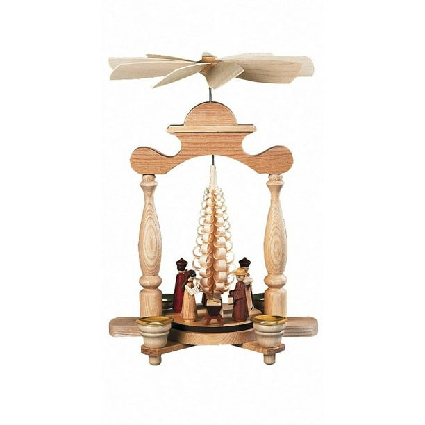 German christmas pyramid Nativity scene, 1-tier, height 30 cm / 12 inch ...