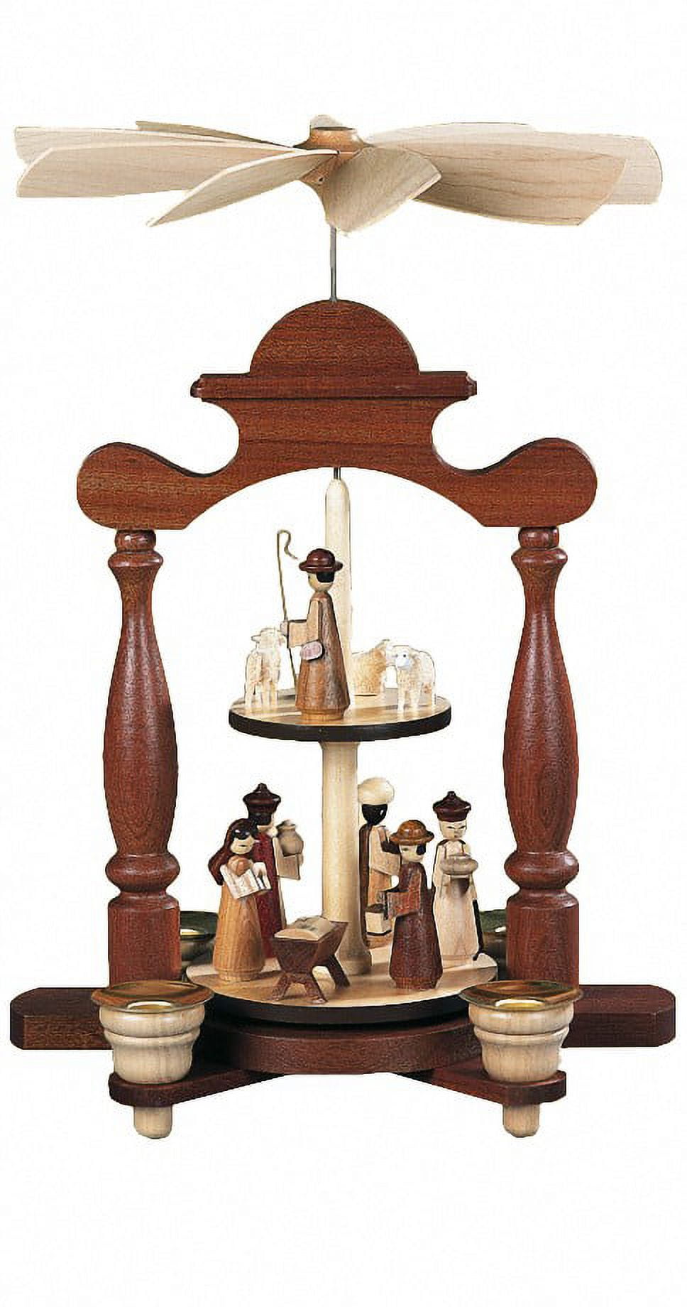 German christmas pyramid Nativity scene, 2 platforms, 1-tier, height 30 ...