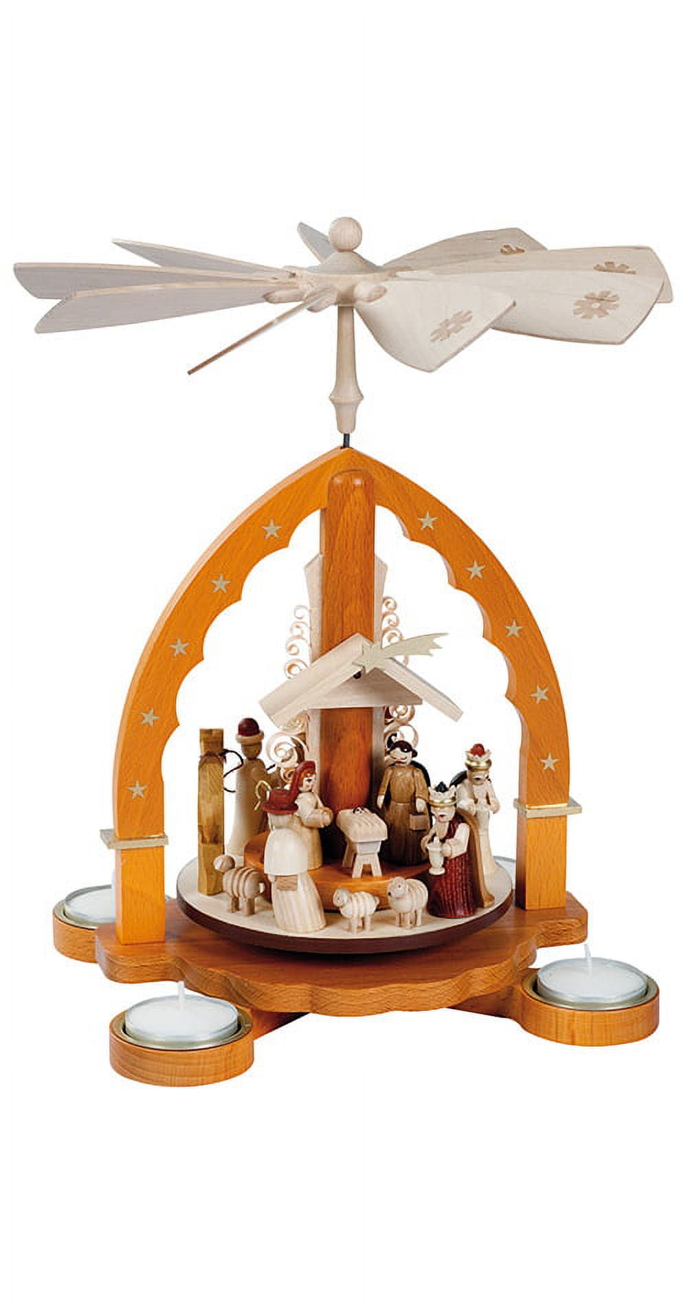 German christmas pyramid Nativity scene, height 27 cm / 11 inch ...