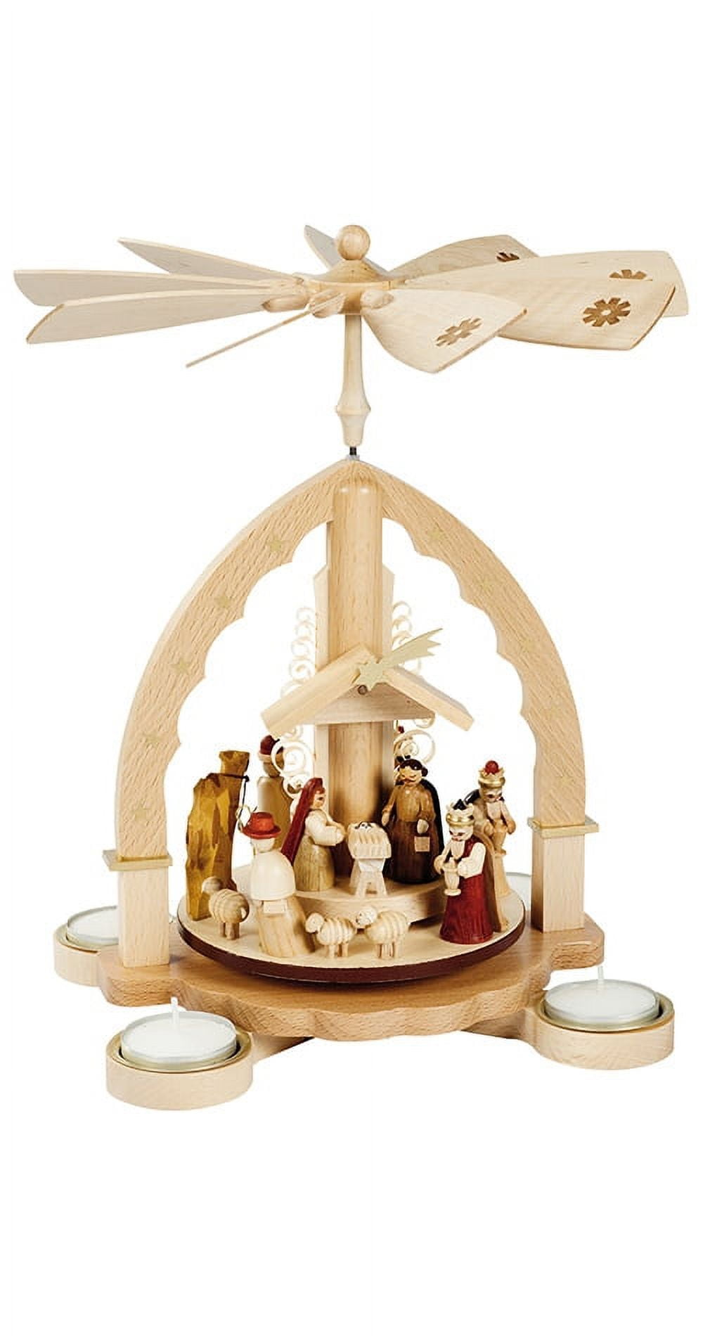 German christmas pyramid Nativity scene, height 27 cm / 11 inch ...