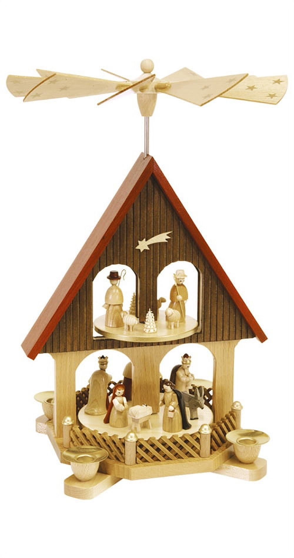 German christmas pyramid Nativity scene, height 36 cm / 14 inch ...