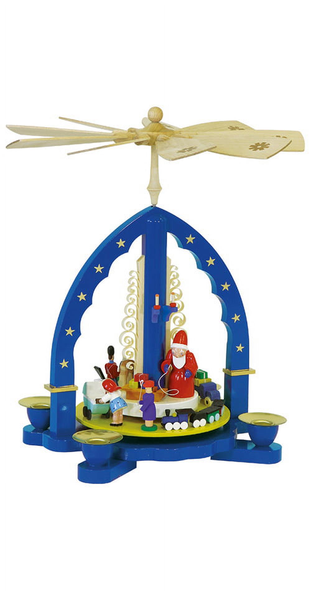 German christmas pyramid Santa giving out X-mas presents, height 27 cm ...