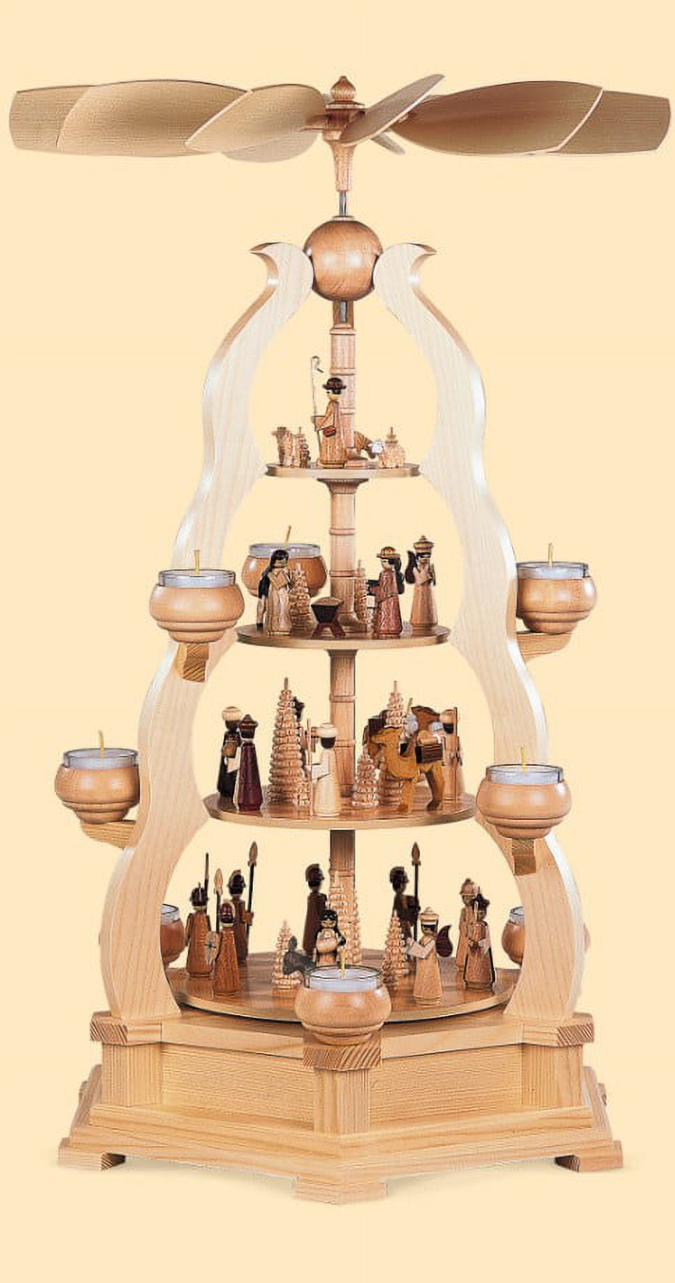 German christmas pyramid arch Christmas story, 4-tier, height 65 cm ...