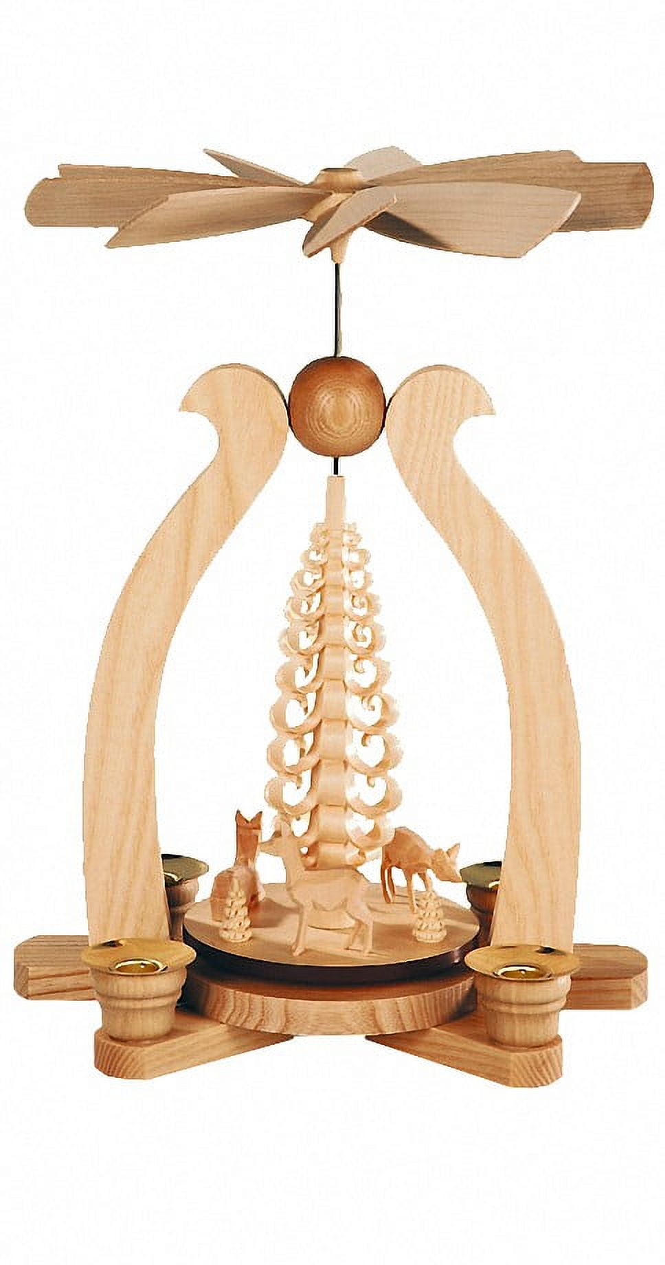 German christmas pyramid arch Deer, hand-carved, height 29 cm / 11 inch ...
