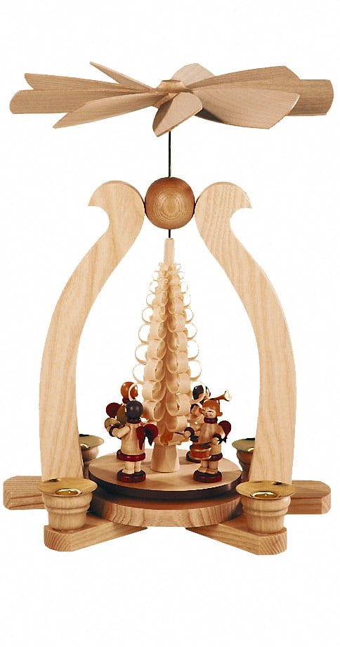 German christmas pyramid arch Music-playing angels, height 29 cm / 11 ...