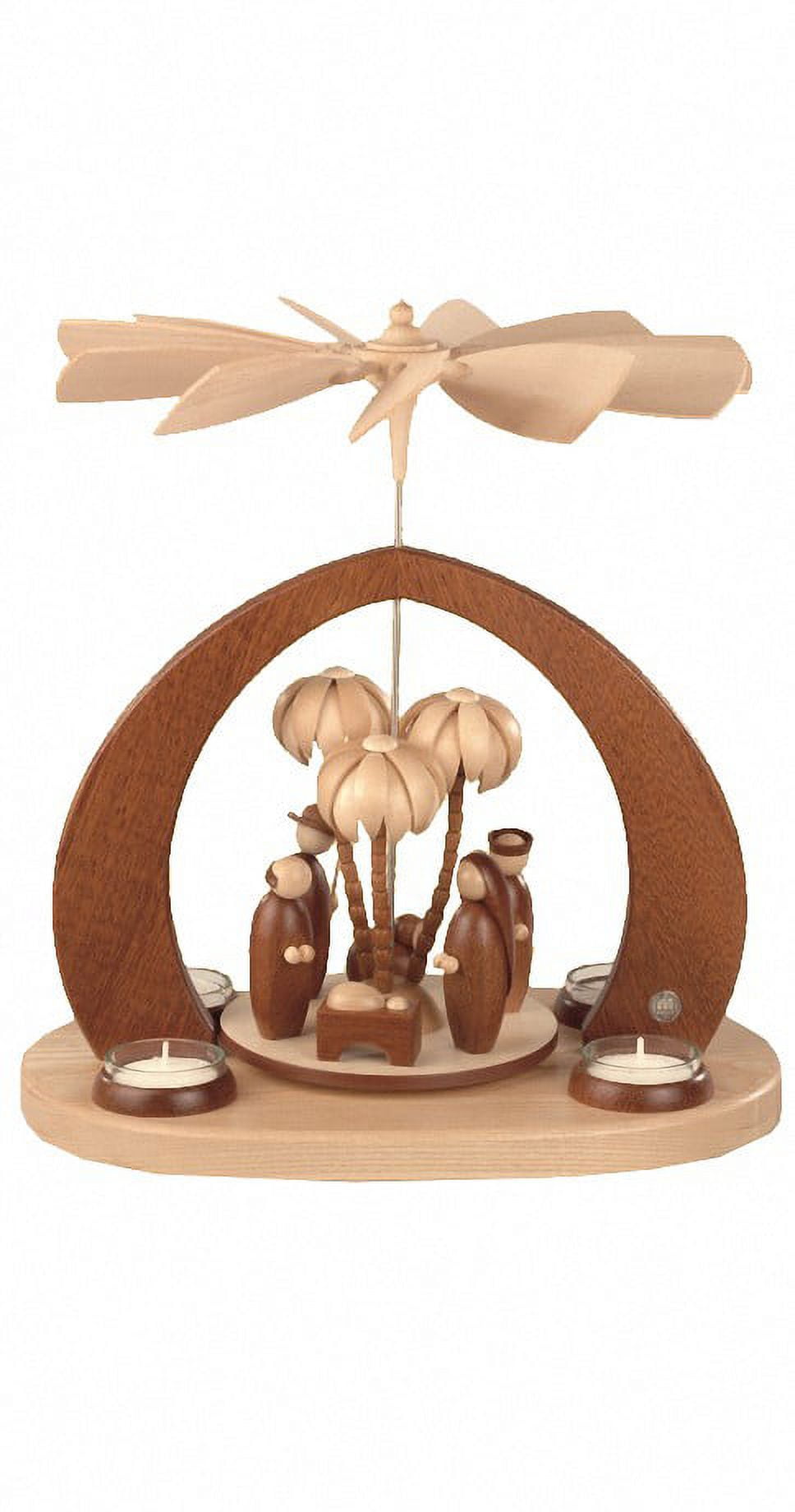 German christmas pyramid arch Nativity scene, 1-tier, height 36 cm / 14 ...