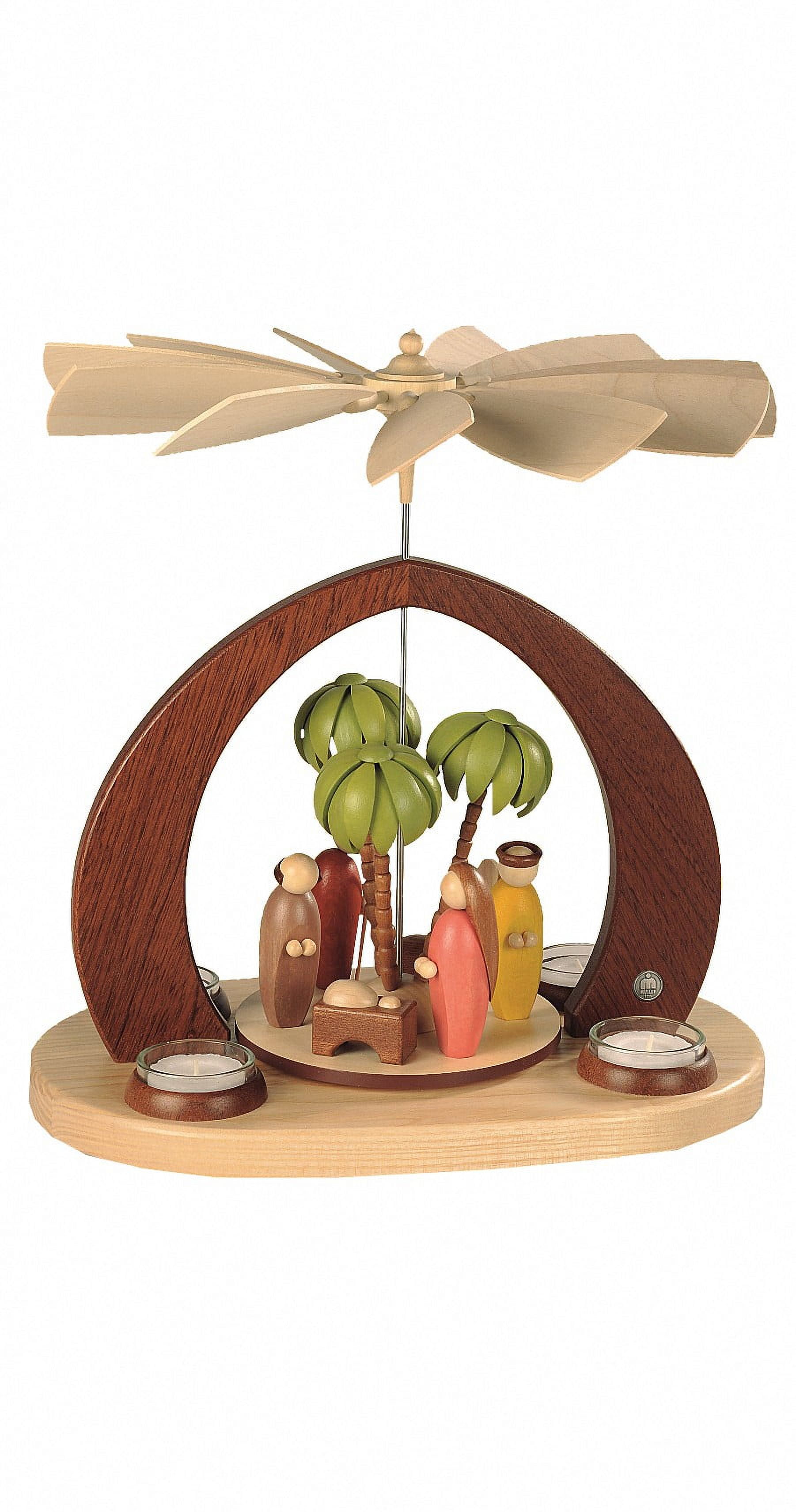 German christmas pyramid arch with Nativity scene, 1-tier, height 36 cm ...