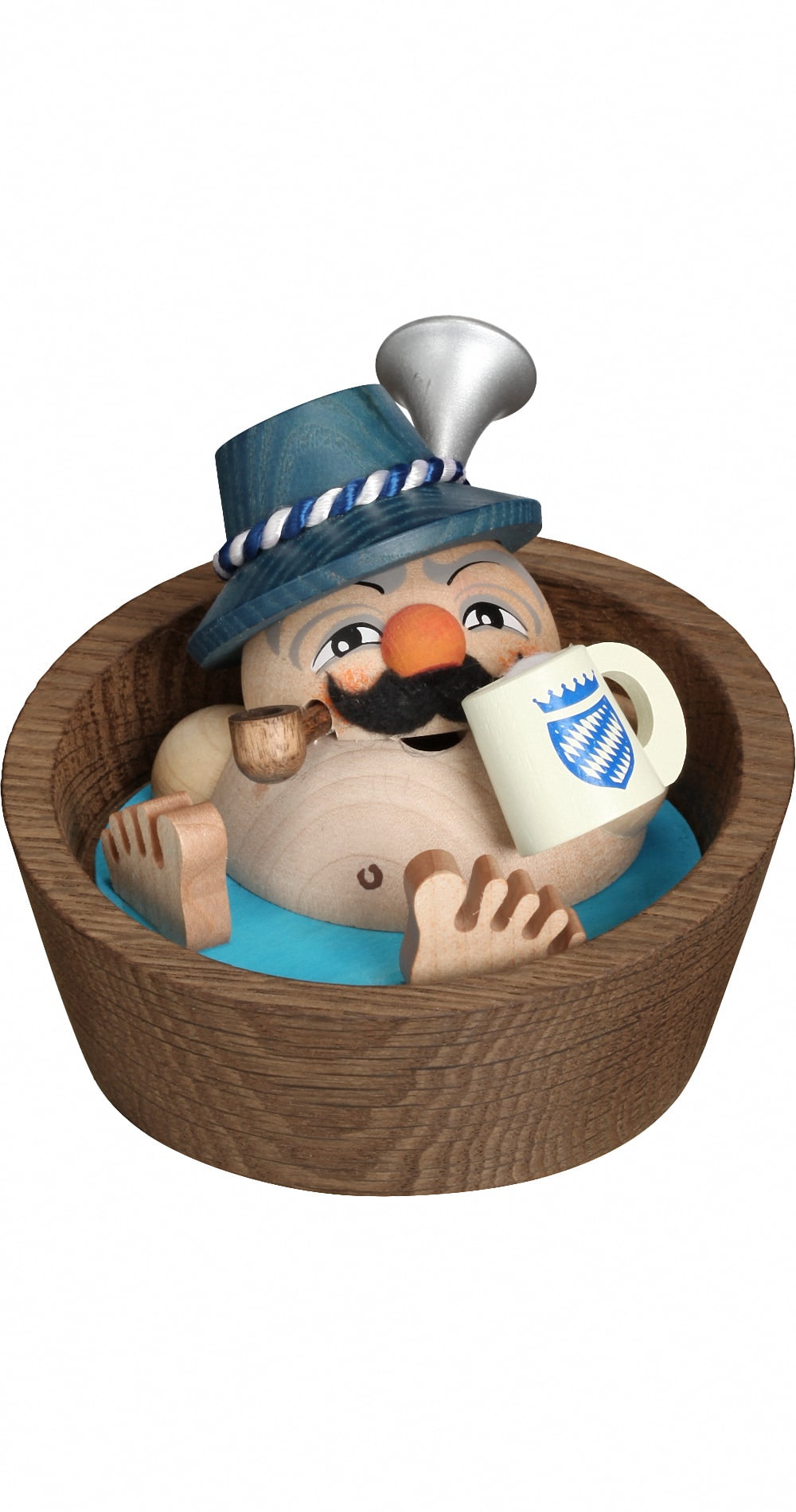 German incense smoker Bavarian in pool, height 10 cm / 4 inch, original ...