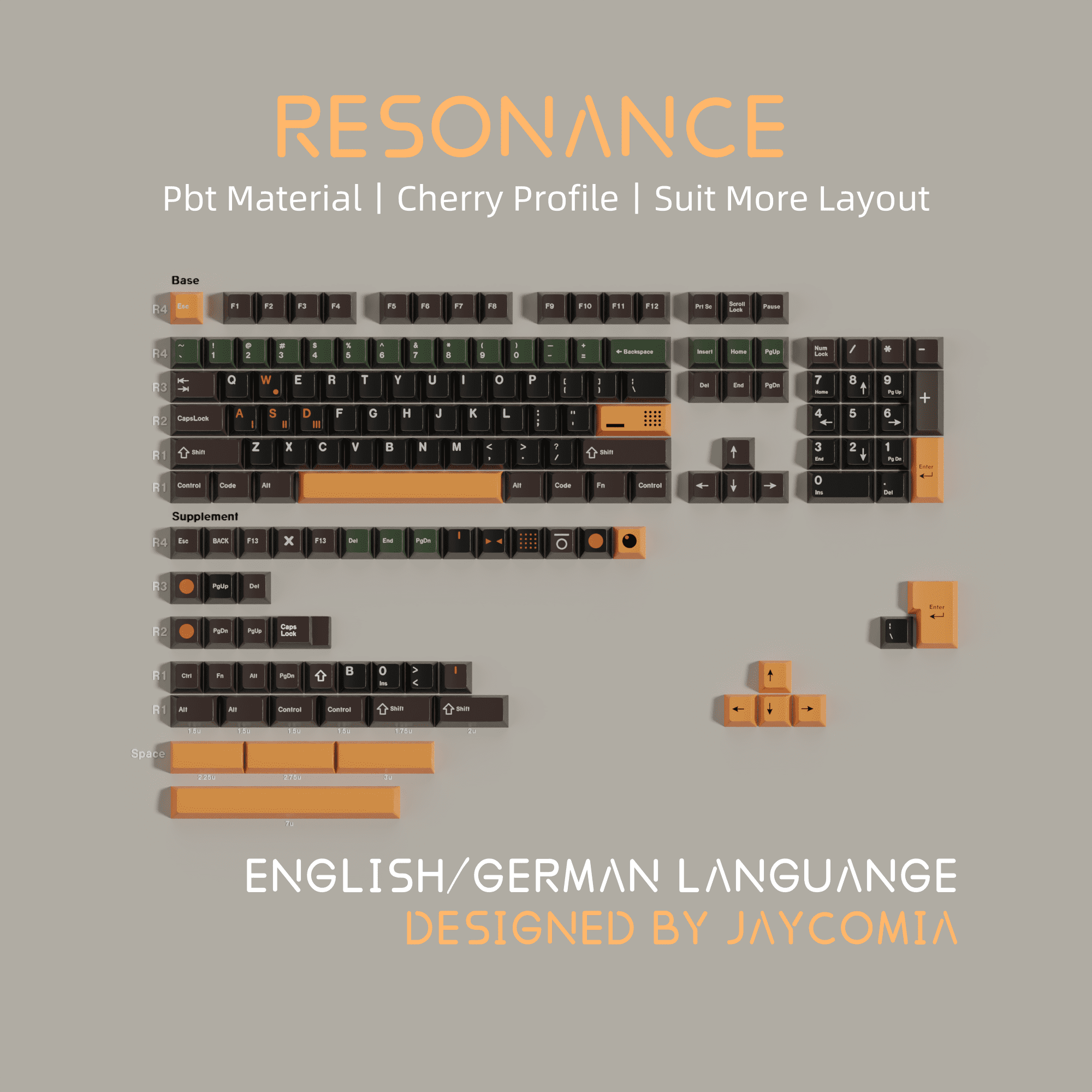 German keyboard keycaps Cherry Profile PBT Sub Dye ISO Layout DE ...