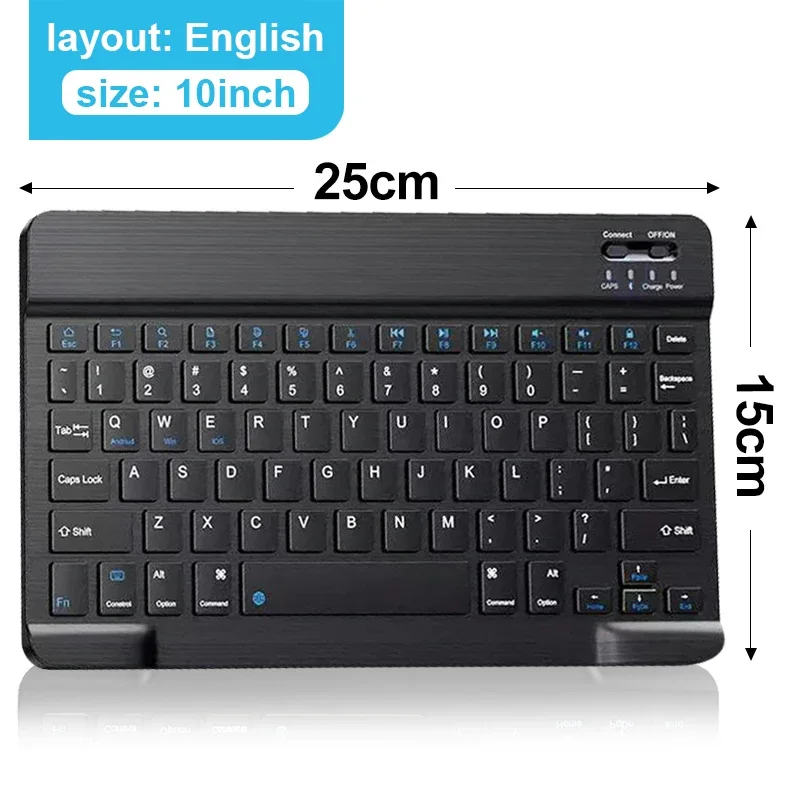German layout 10inch Bluetooth wireless keyboard rechargeable For ...