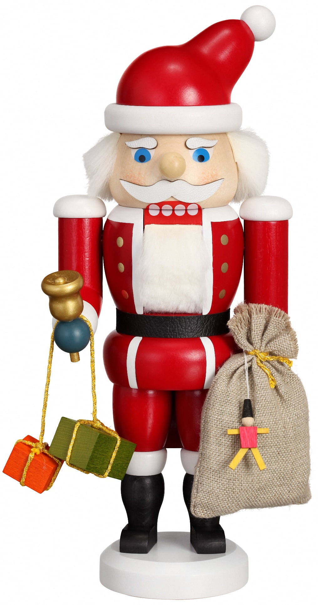 German nutcracker Santa Claus red, height 26 cm / 10 inch, original ...