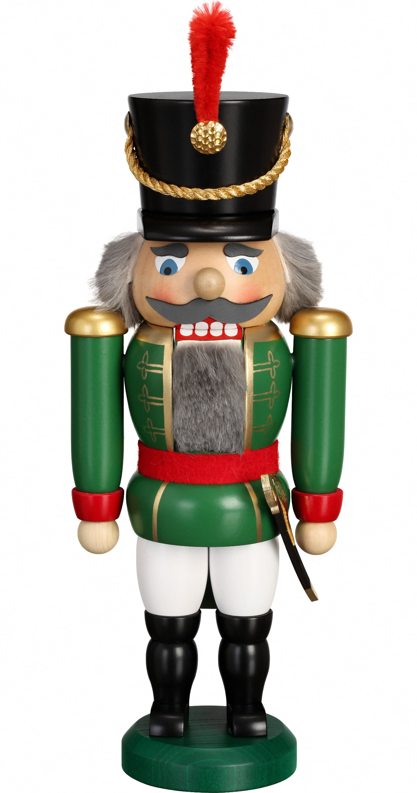 German nutcracker hussar ash-tree green, height 28 cm / 11 inch ...